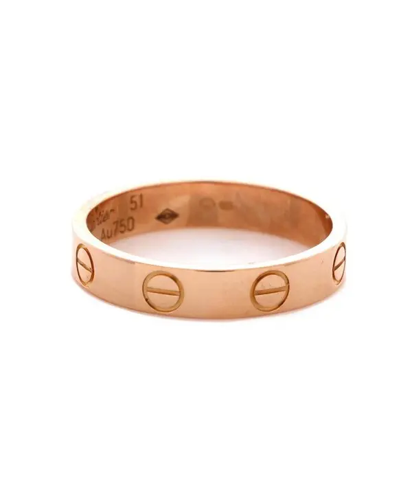 CARTIER Love Wedding Band Ring 18k Rose Gold