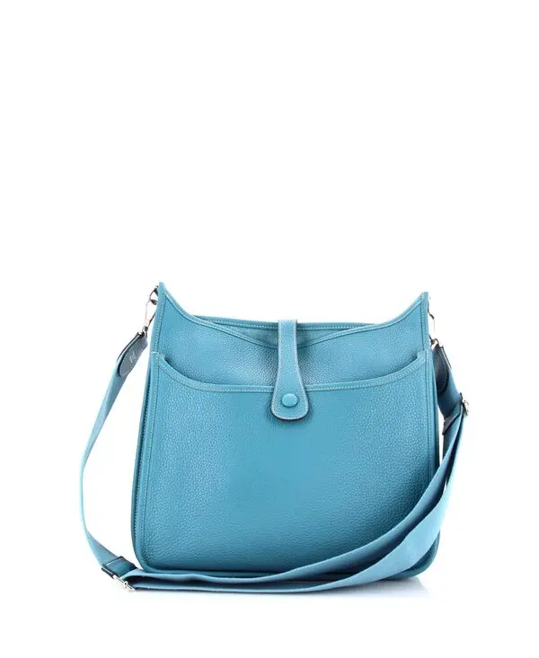 Hermès Gm Evelyne Bag Gen Iii Clemence - Blue