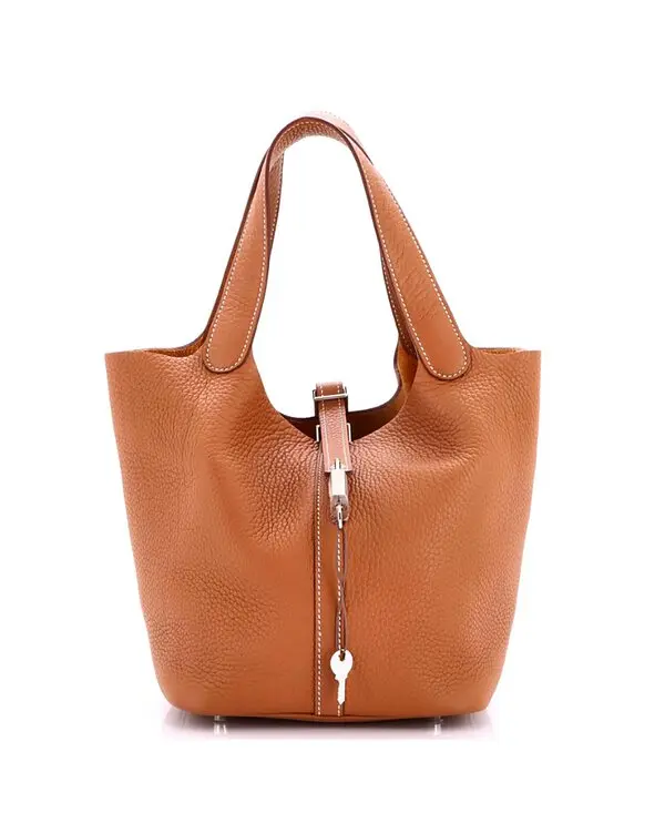 Hermès Mm Picotin Lock Bag Clemence - Brown