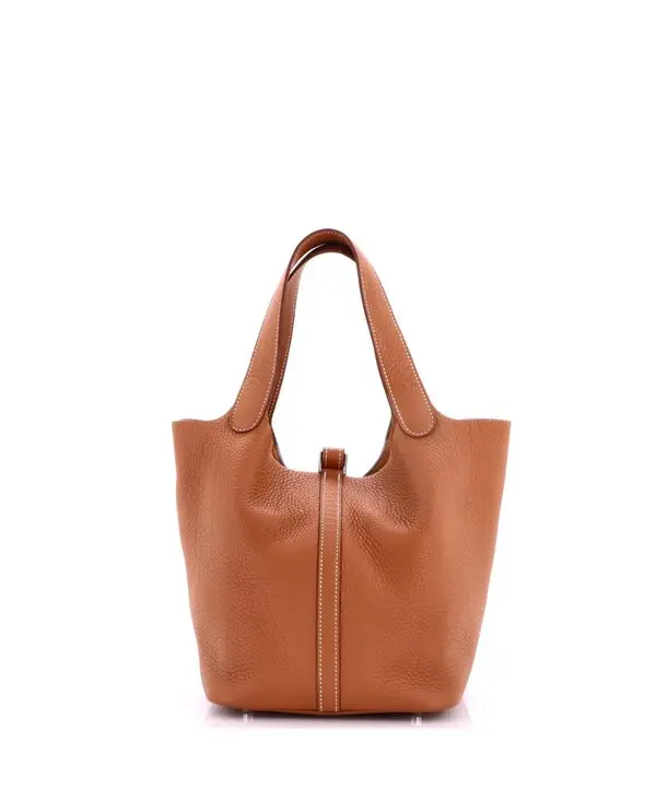 Hermès Mm Picotin Lock Bag Clemence - Brown