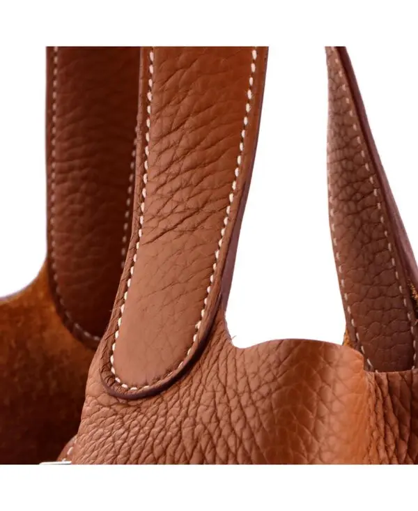 Hermès Mm Picotin Lock Bag Clemence - Brown