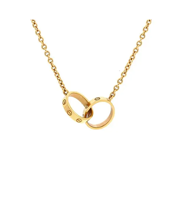 CARTIER Love Interlocking Necklace 18k 17.25