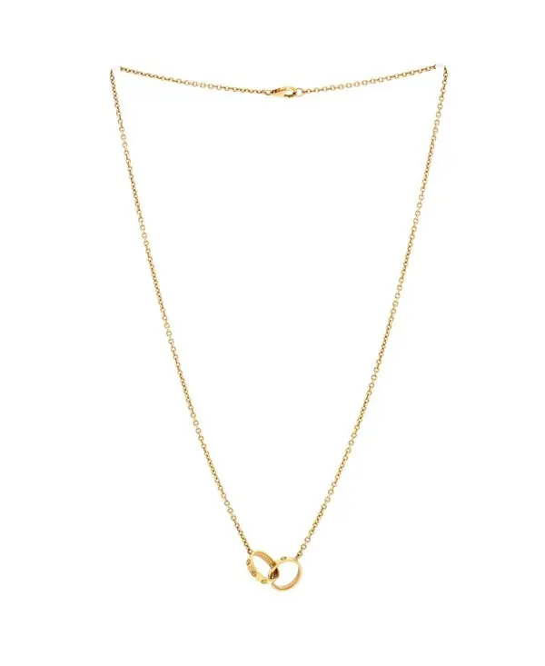 CARTIER Love Interlocking Necklace 18k 17.25