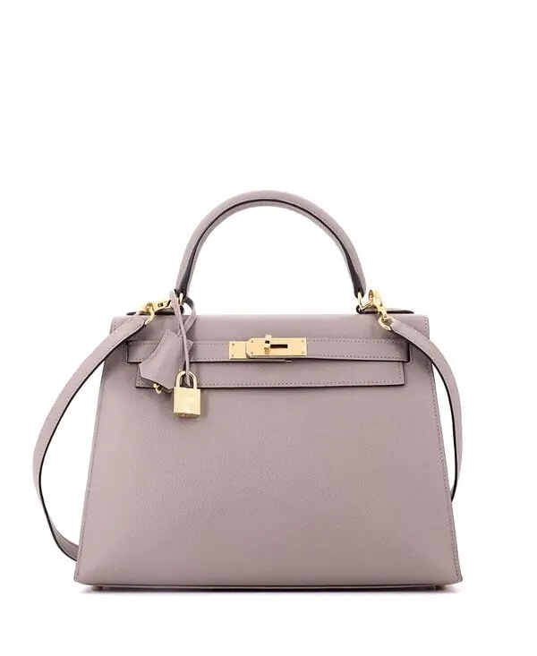 Hermès Kelly 28 Handbag Grey Epsom With Gold Hardware - Gris Asphalte