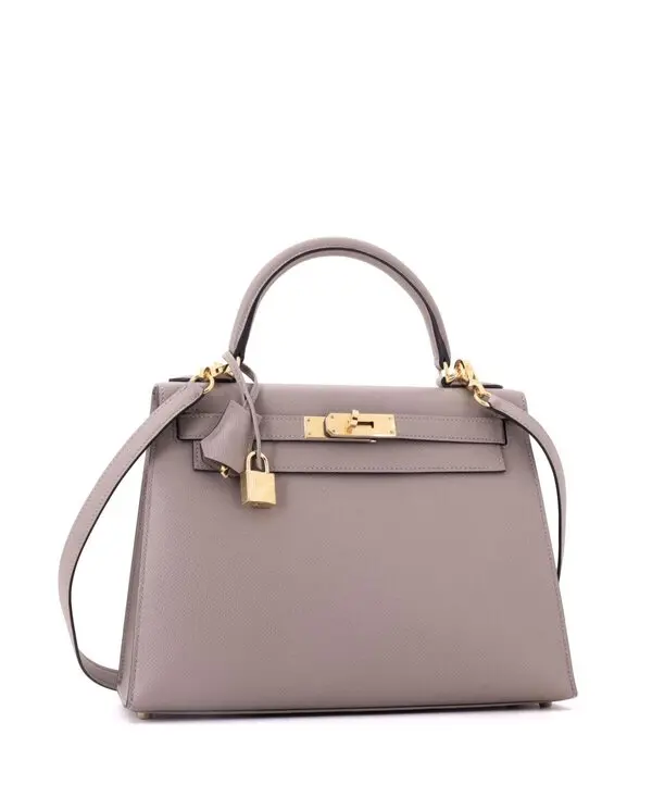 Hermès Kelly 28 Handbag Grey Epsom With Gold Hardware - Gris Asphalte