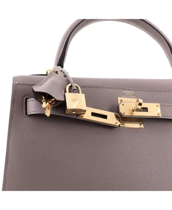 Hermès Kelly 28 Handbag Grey Epsom With Gold Hardware - Gris Asphalte