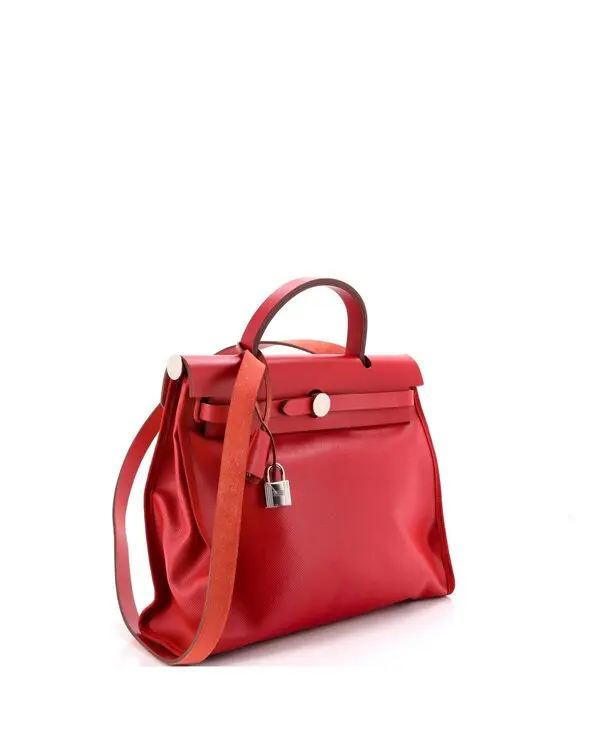 Hermès 31 Herbag Zip Berline Vache Canvas And Leather