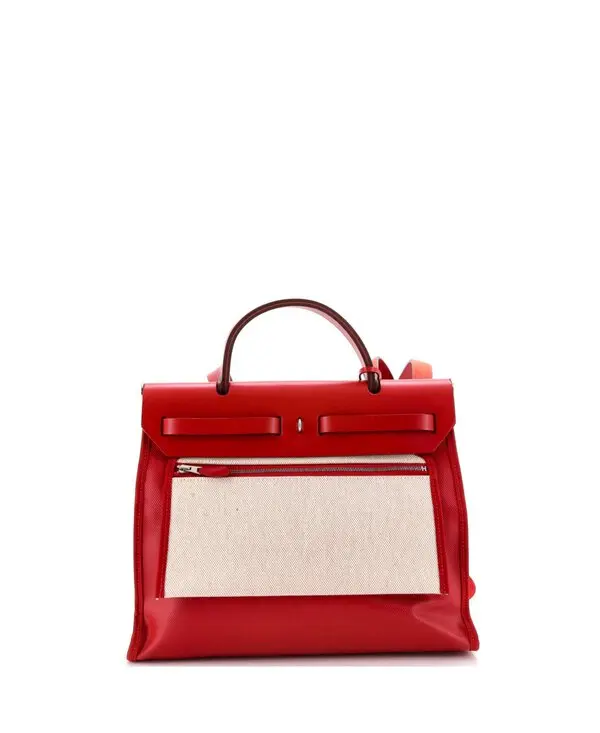 Hermès 31 Herbag Zip Berline Vache Canvas And Leather