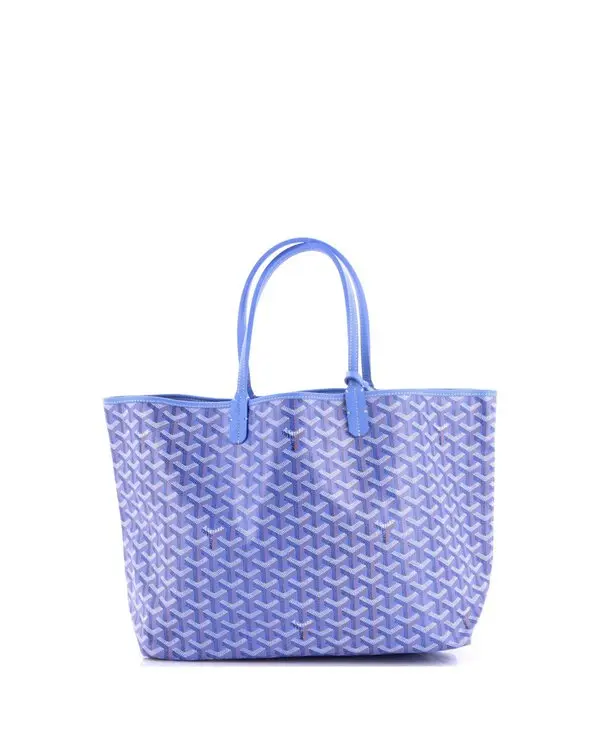 Goyard Pm Saint Louis Reversible Tote Coated Canvas And Printed Canvas - Blue