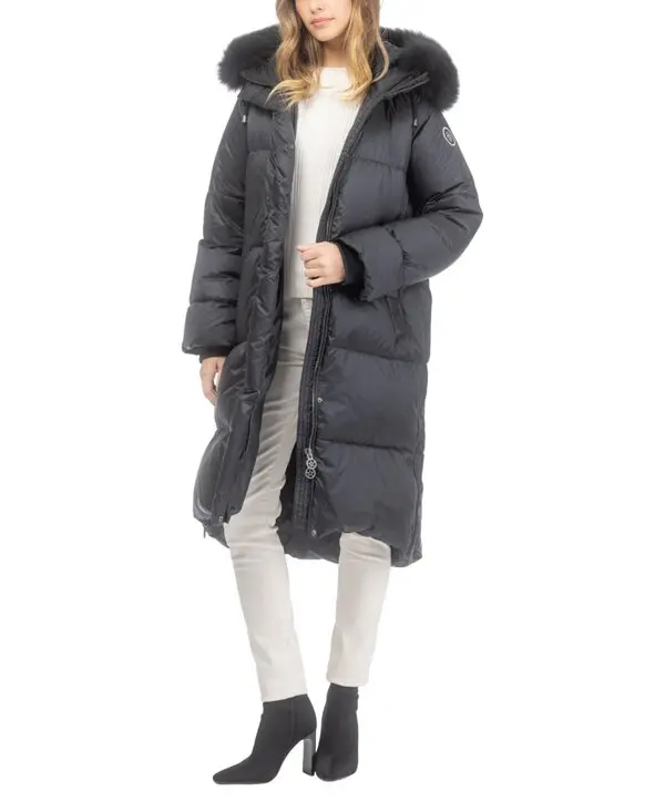 Gorski Apres-ski Coat With Detachable Toscana Lamb Hood Trim