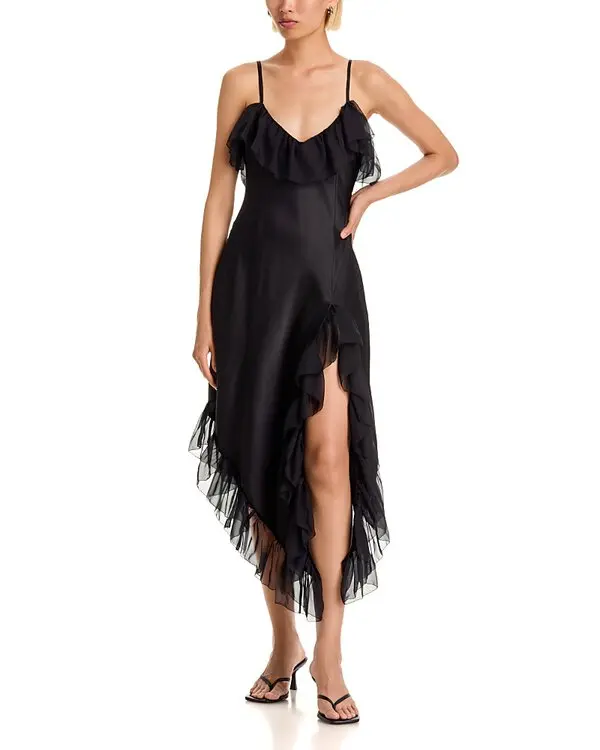 Aqua Ruffle Maxi Dress Exclusive
