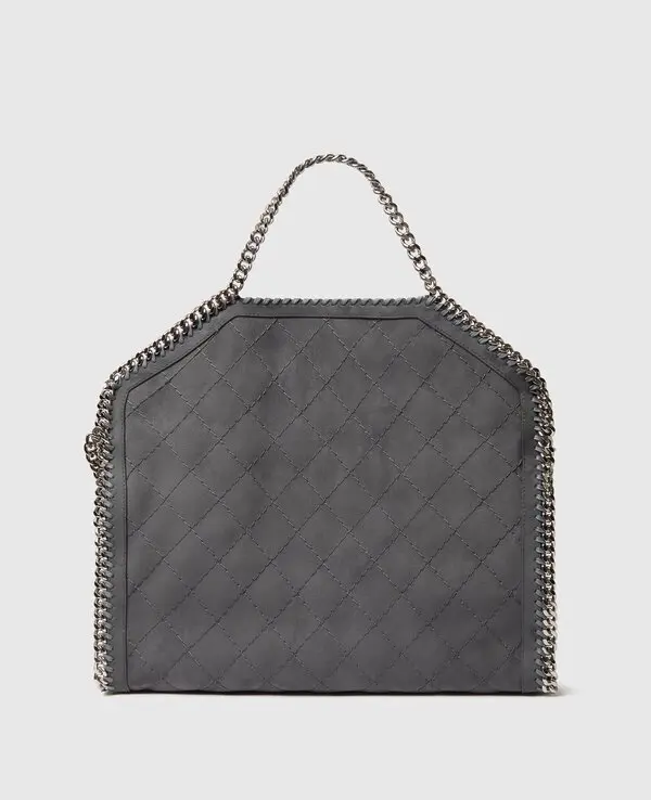 Stella McCartney Falabella Quilted Fold-over Tote Bag - Slate