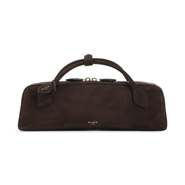 Alaïa Teckel Suede Clutch