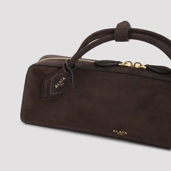 Alaïa Teckel Suede Clutch
