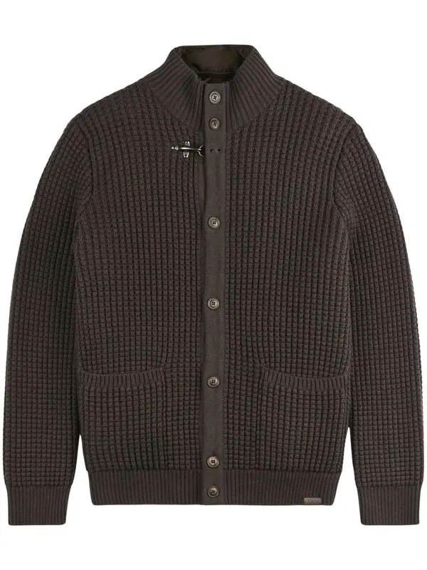FAY Textured Cardigan With Removable Gilet