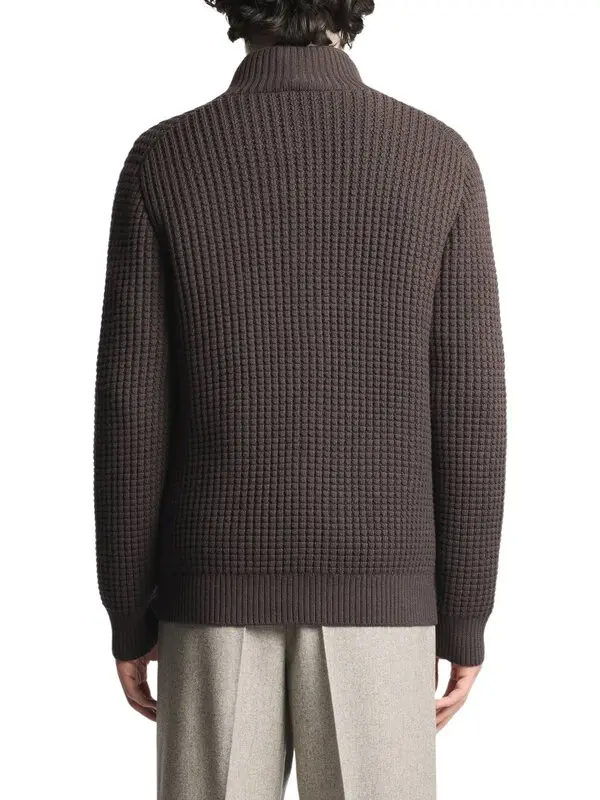 FAY Textured Cardigan With Removable Gilet