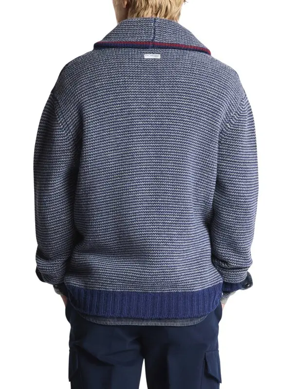 FAY Cardigan In Jacquard Wool Archive