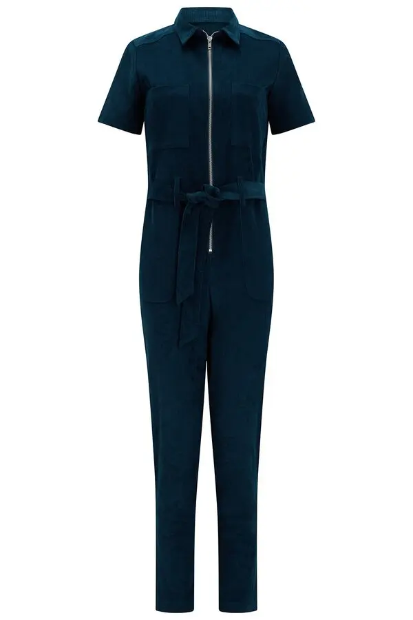 SUGARHILL BRIGHTON Blue / Green Billy Cord Boilersuit Teal
