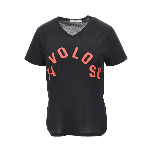 Fendi Favoloo' Print T-hirt - Black