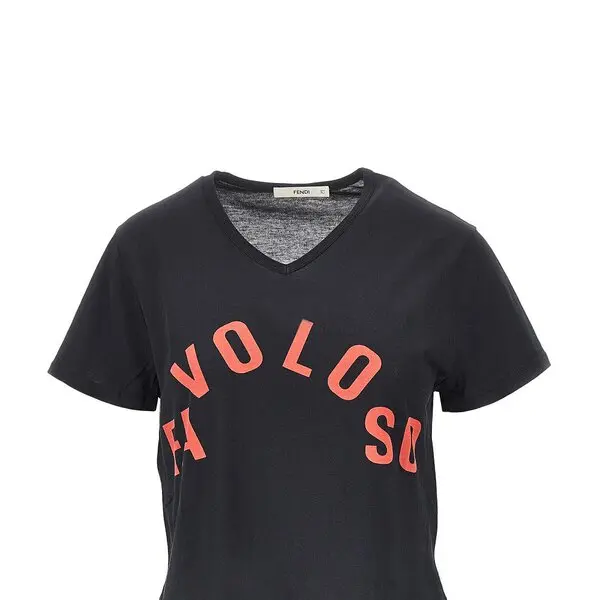 Fendi Favoloo' Print T-hirt - Black