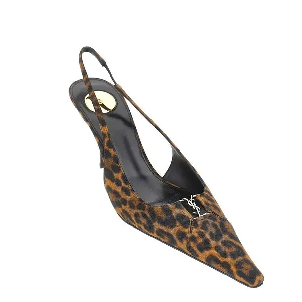 Saint Laurent Babylone Breteuil' Gros Grain Slingback - Multicolor