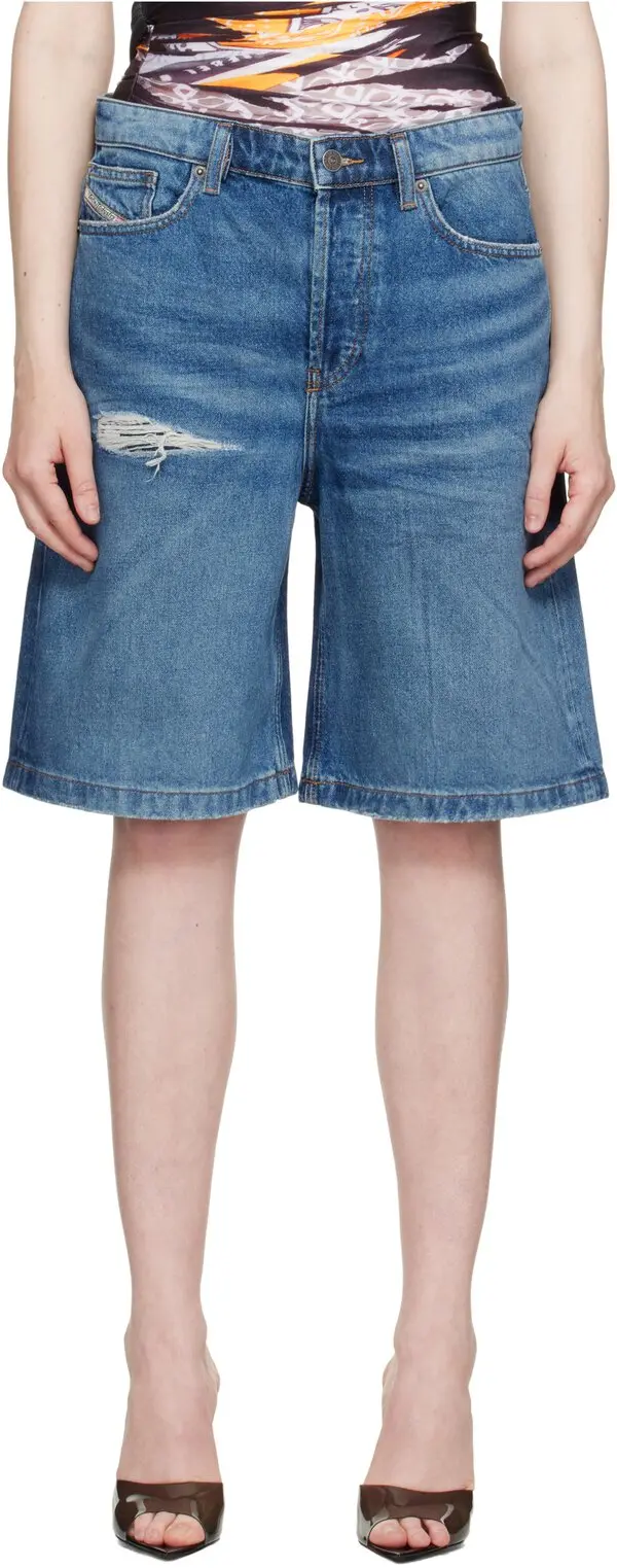 DIESEL® De-sire-short Ripped Denim Shorts