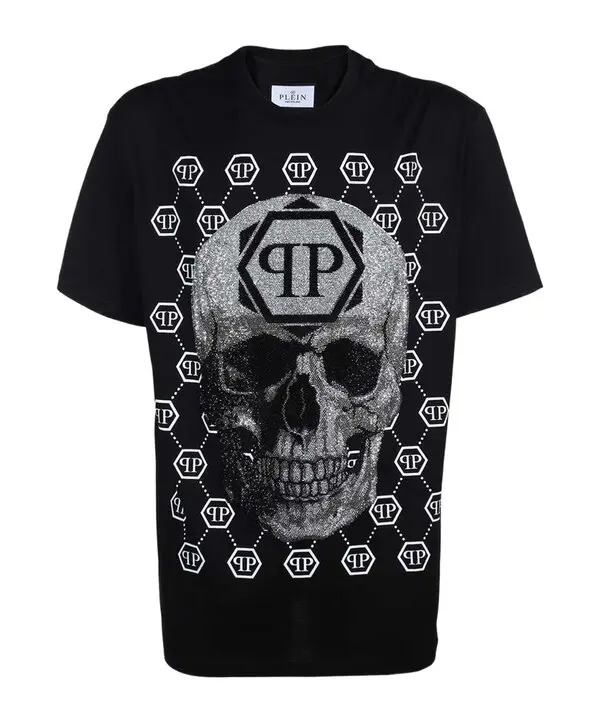 Philipp Plein Rhinestone-embellished Skull T-shirt