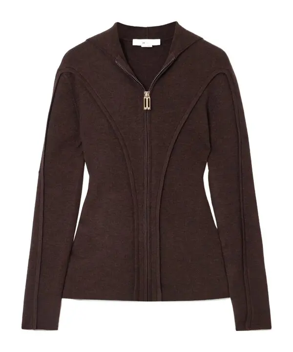 Victoria Beckham Simple Zip-up Hoodie - No