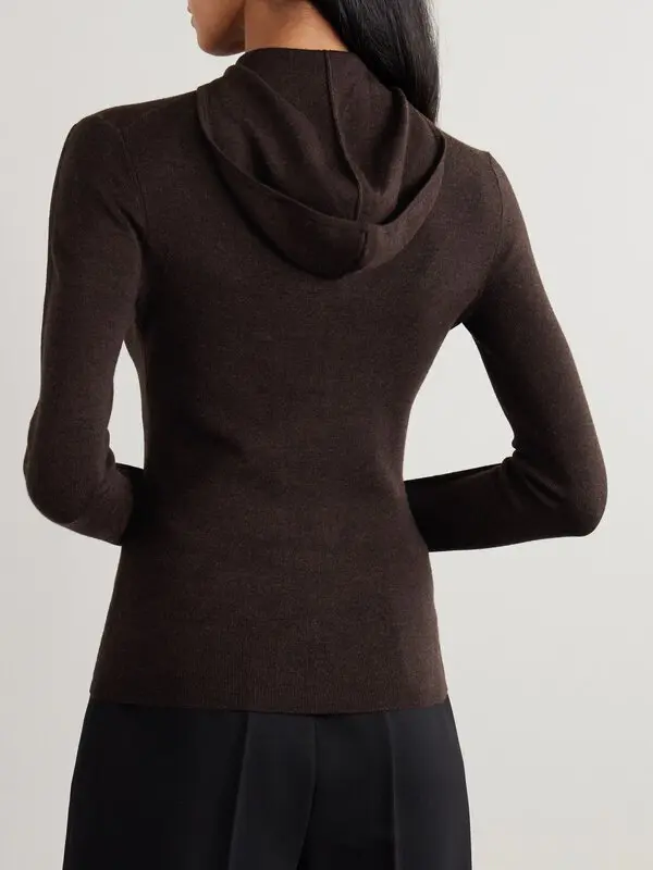 Victoria Beckham Simple Zip-up Hoodie