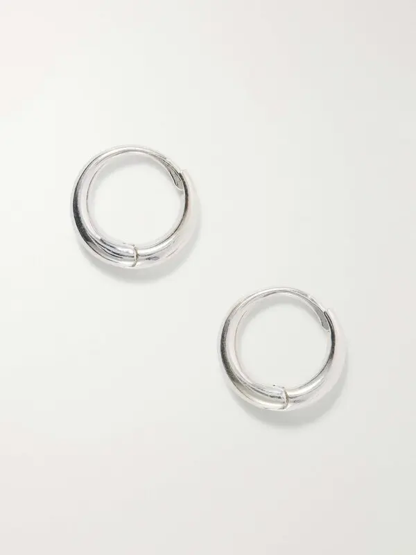 SOPHIE BUHAI Medium Nouveau Sterling Hoop Earrings - Silver