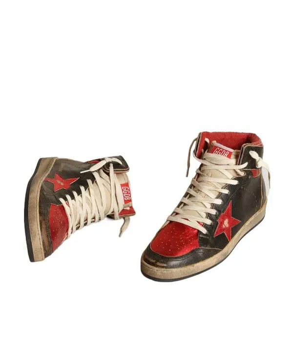 GOLDEN GOOSE Sky-star High-top Sneakers - Black