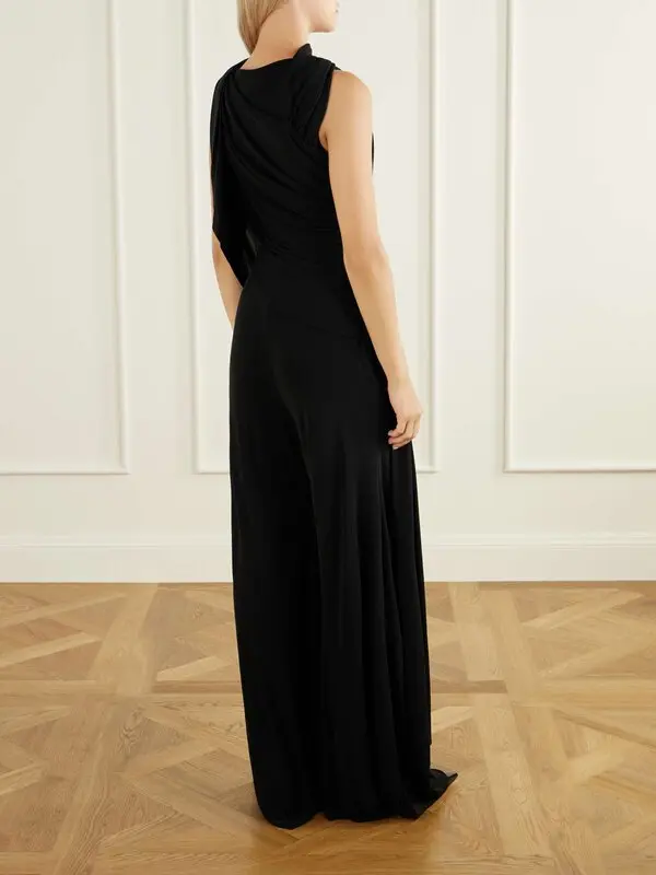 LANVIN Draped Crepe Jumpsuit