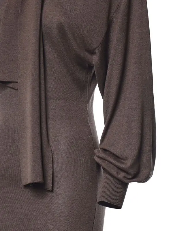 Jacquemus Losange Tie-neck Knitted Dress