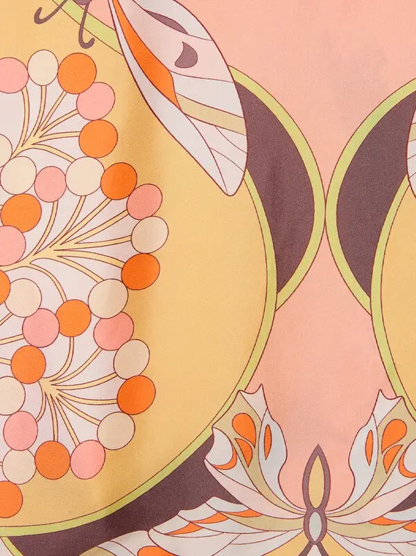 La DoubleJ Flame Butterfly-print V-neck Maxi Dress