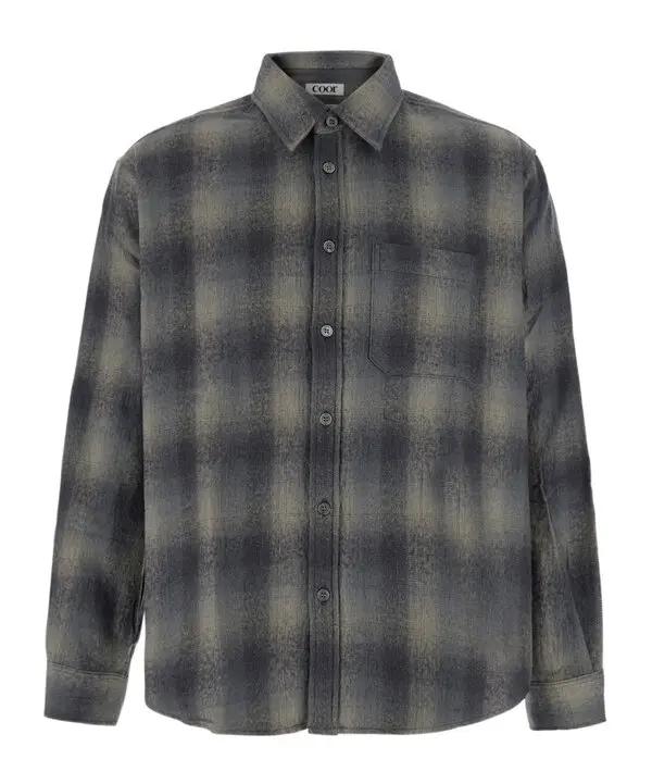 COOR Ombre Check One-pocket Shirt