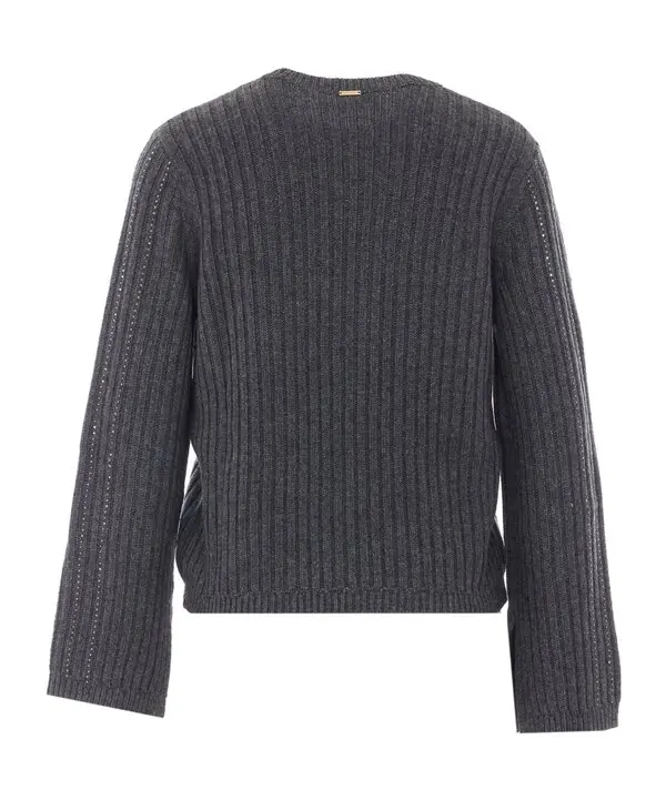 TWINSET Strass Ribbed Knitted Sweater