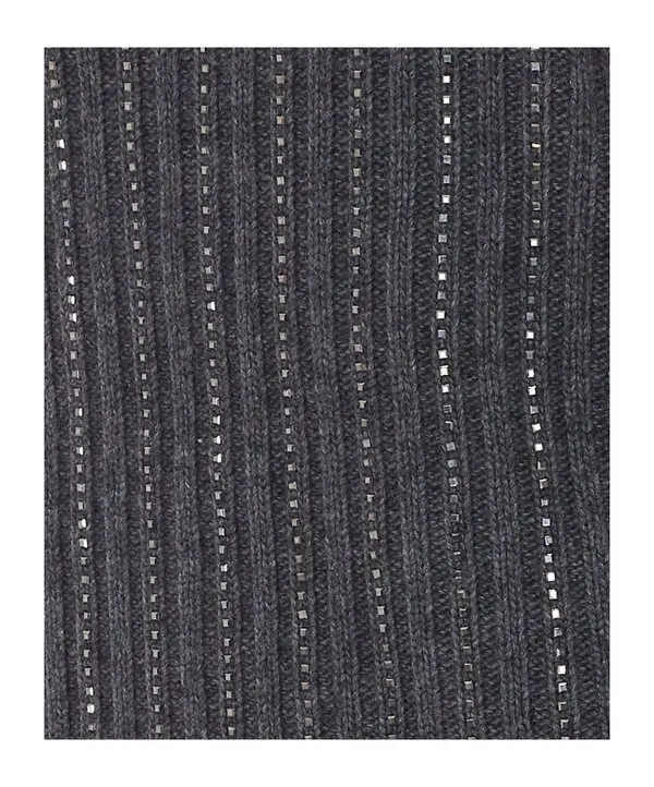 TWINSET Strass Ribbed Knitted Sweater