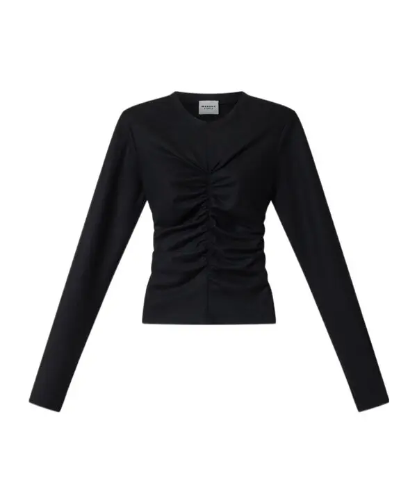 Isabel Marant Étoile Delesa Ruched Long-sleeved Top - Black