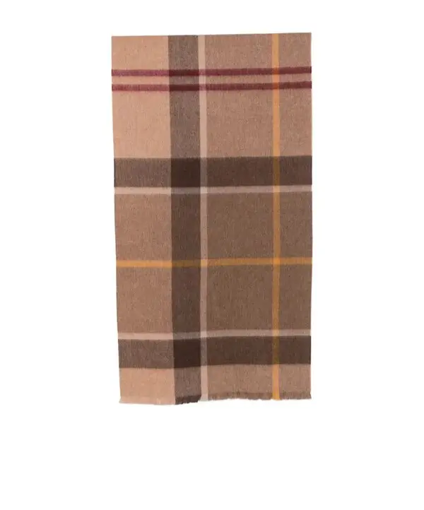 Barbour Check-pattern Fringed Scarf - Multicolor