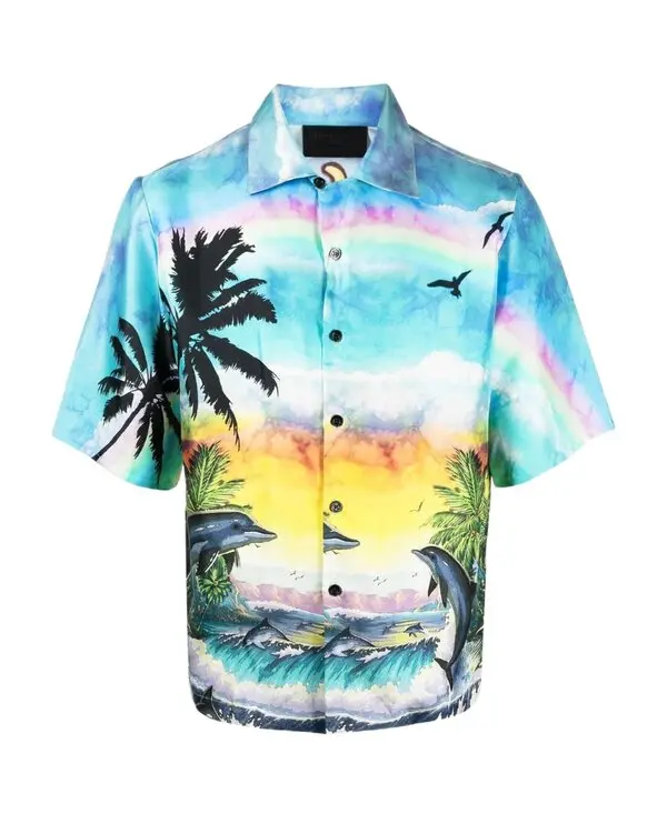 Philipp Plein Graphic-print Silk Shirt