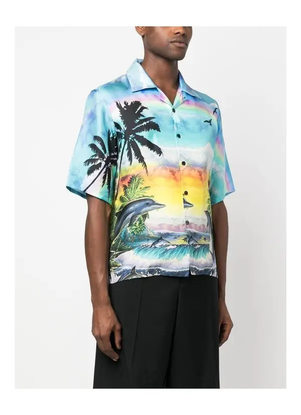 Philipp Plein Graphic-print Silk Shirt