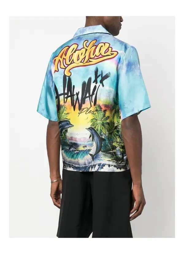 Philipp Plein Graphic-print Silk Shirt