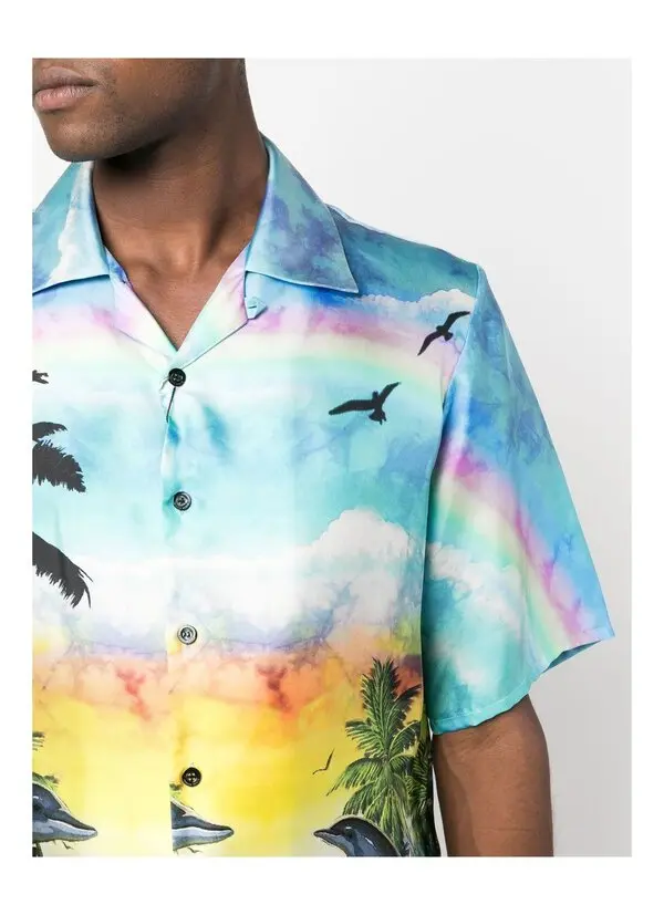 Philipp Plein Graphic-print Silk Shirt