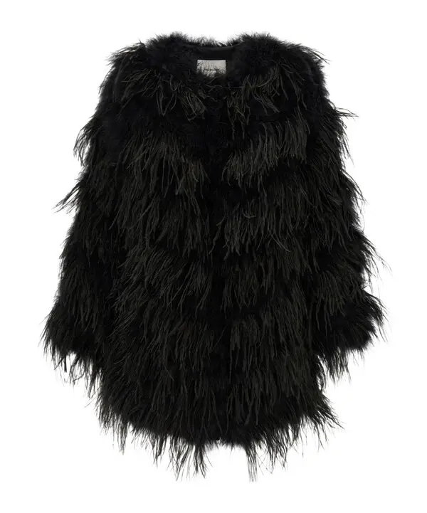 YVES SALOMON Feather Caban - Black