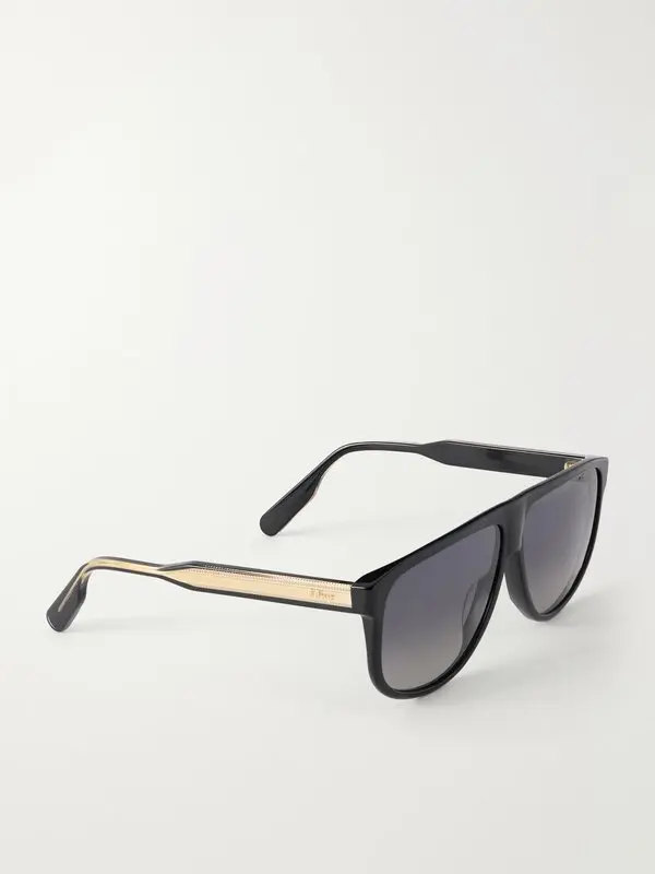 Dior Dioribbon S3i Aviator-style Acetate And Gold-tone Metal Sunglasses - Tortoiseshell