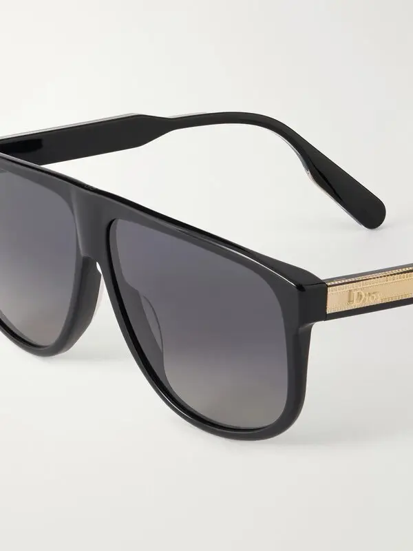 Dior Dioribbon S3i Aviator-style Acetate And Gold-tone Metal Sunglasses - Tortoiseshell