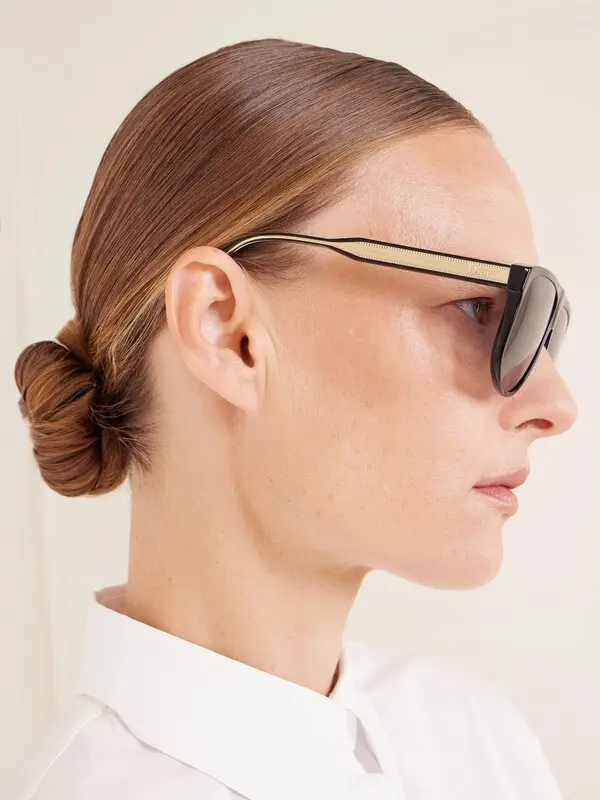 Dior Dioribbon S3i Aviator-style Acetate And Gold-tone Metal Sunglasses - Tortoiseshell