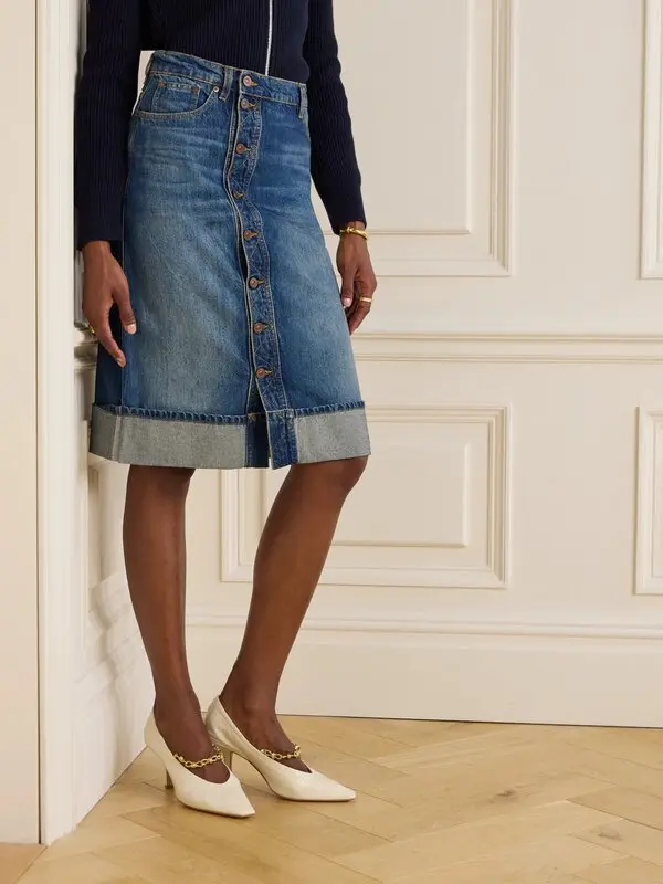 Victoria Beckham Casual Denim Skirt