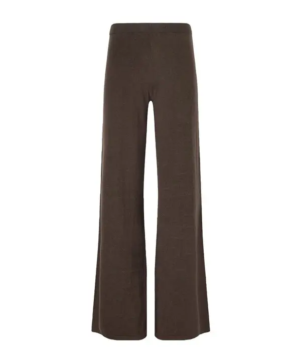 Eterne Cotton And Cashmere-blend Wide-leg Pants