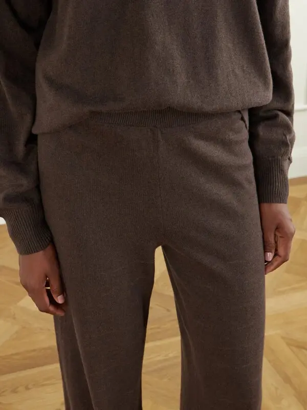 Eterne Cotton And Cashmere-blend Wide-leg Pants